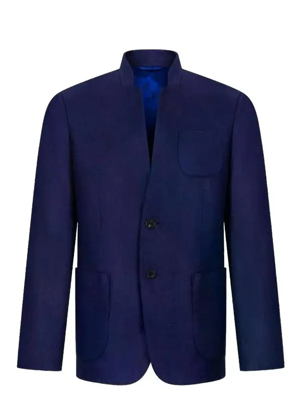 Shanghai Tang Single-breasted Blazer - Blue