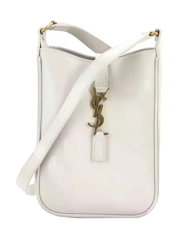 Saint Laurent Le 5 A 7 Vertical Mini Shoulder Bag - Neutrals