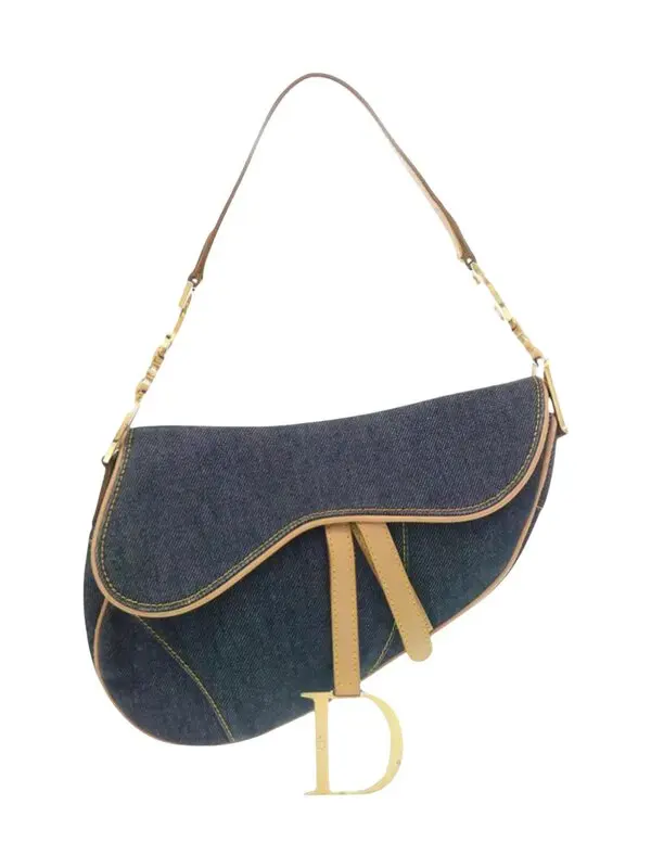Dior 2000 Denim Saddle Bag - Blue