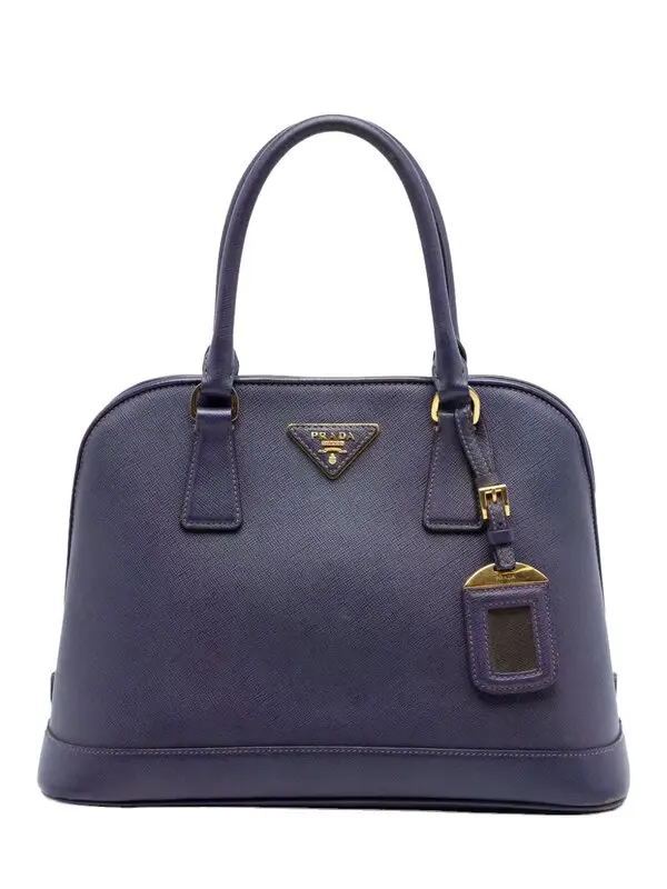 Prada Medium Saffiano Lux Open Promenade Satchel - Purple