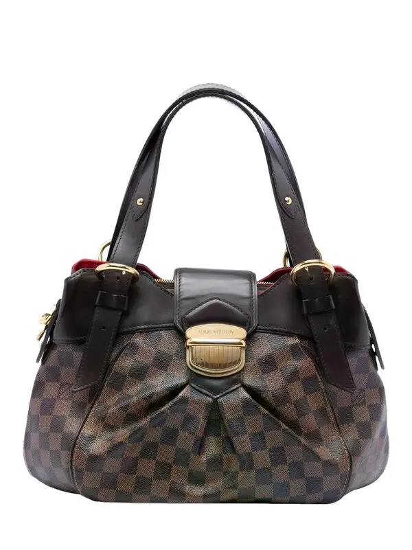 LOUIS VUITTON 2009 Damier Ebene Sistina Pm - Brown