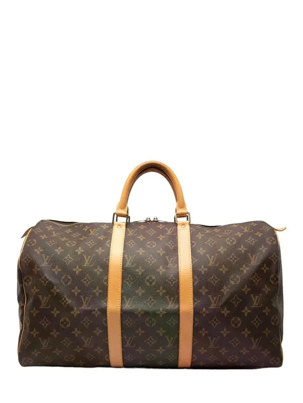 LOUIS VUITTON 1996 Monogram Keepall 50 Travel Bag - Brown