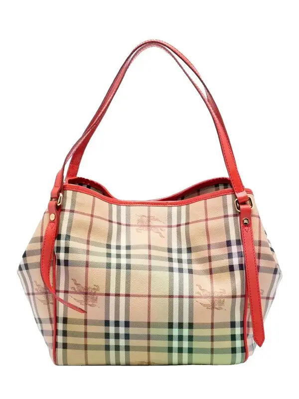 Burberry Haymarket Check Canterbury Tote Bag - Orange