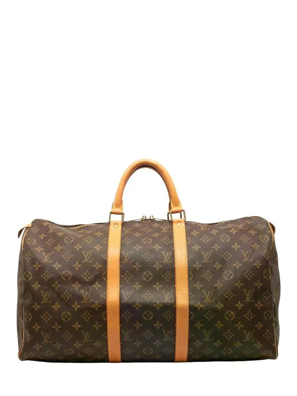 LOUIS VUITTON 2001 Monogram Keepall 50 Travel Bag - Brown