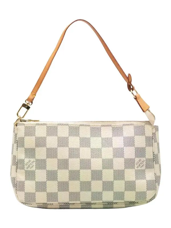 LOUIS VUITTON 2010 Damier Azur Pochette Accessoires - White