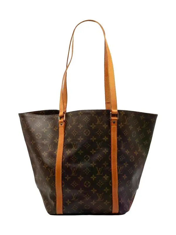 LOUIS VUITTON 1997 Monogram Sac Shopping Tote Bag - Brown