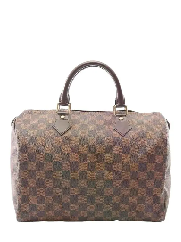 LOUIS VUITTON 2006 Damier Ebene Speedy 30 Boston Bag - Brown