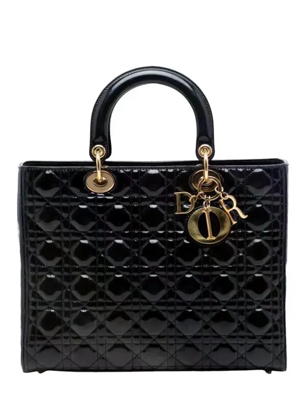 Dior 2012 Large Cannage Lady Satchel - Black