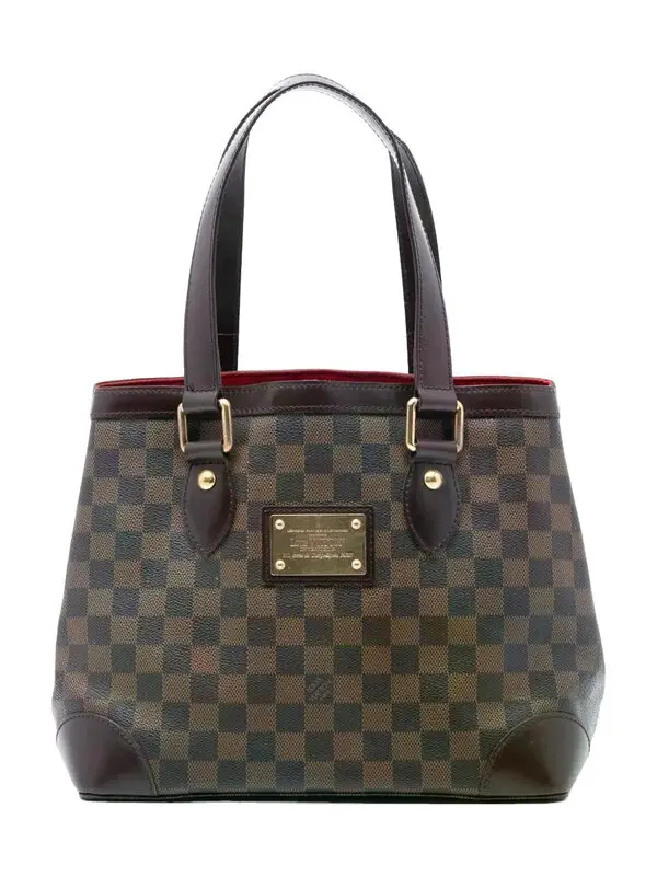 LOUIS VUITTON 2007 Damier Ebene Hampstead Pm Tote Bag - Brown