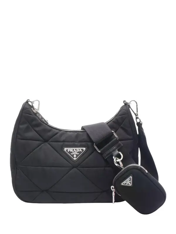 Prada 2013-2025 Quilted Nylon Re-edition 2005 Crossbody Bag - Black