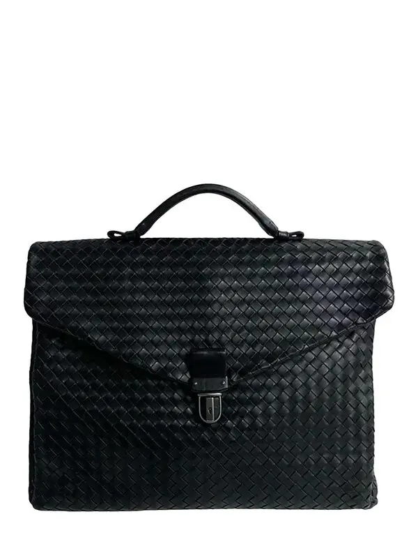 Bottega Veneta Nappa Intrecciato Briefcase - Black