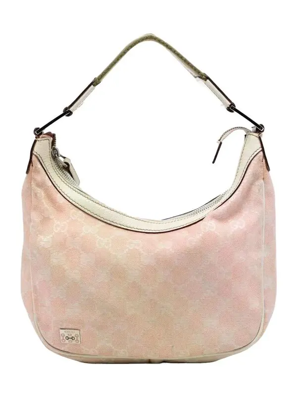 Gucci Gg Canvas Web Pop Shoulder Bag - Pink