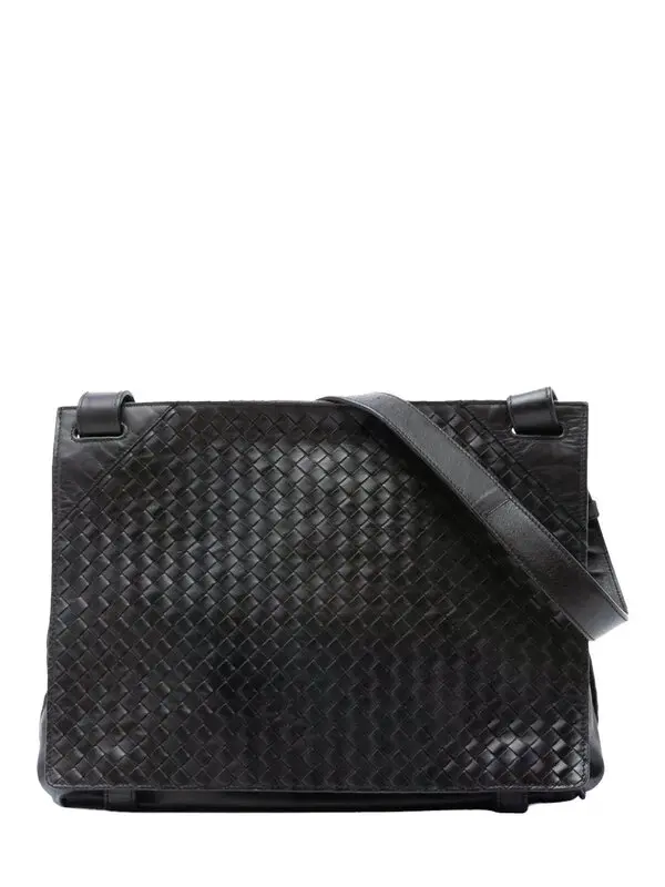 Bottega Veneta 2008 Nappa Intrecciato Messenger Bag - Brown