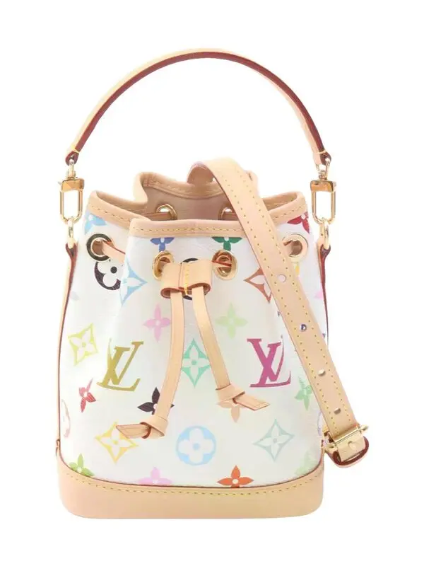 LOUIS VUITTON 2021-2025 Monogram Multicolore Nano Noe Business Bag - White