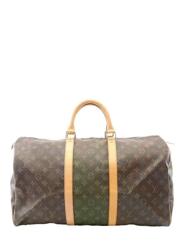LOUIS VUITTON 2002 Monogram Keepall 50 Travel Bag - Brown