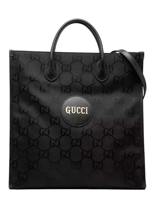 Gucci Medium Gg Nylon Off The Grid Convertible Tote Satchel - Black