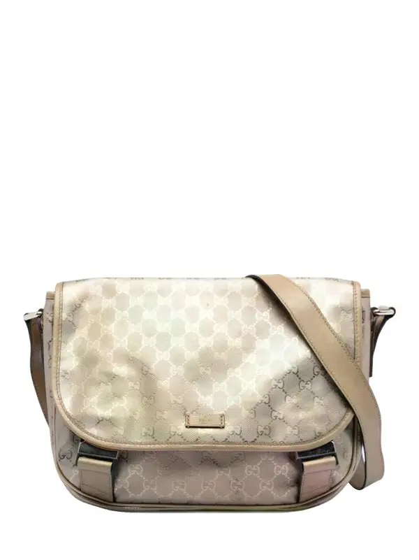Gucci Gg Imprime Crossbody Bag - Gold
