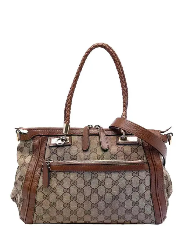 Gucci Gg Canvas Bella Satchel - Brown