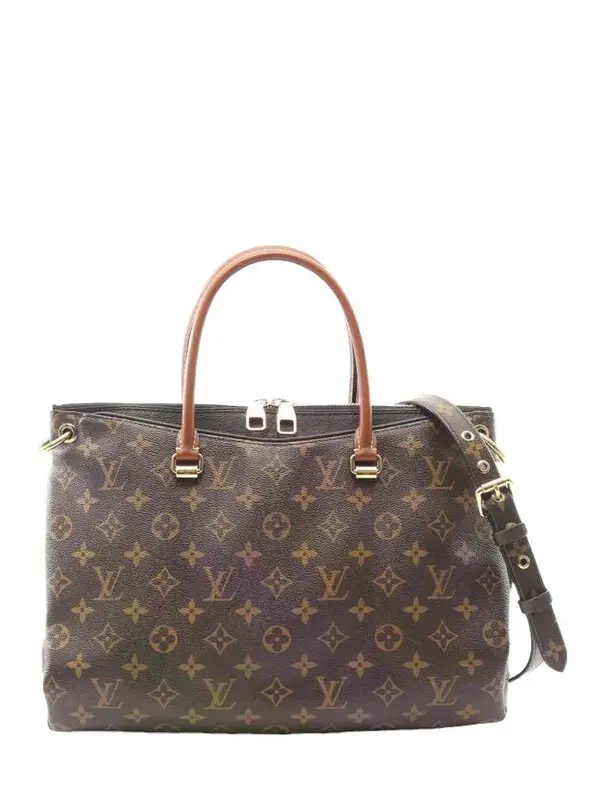LOUIS VUITTON 2015 Monogram Pallas Mm Satchel - Brown