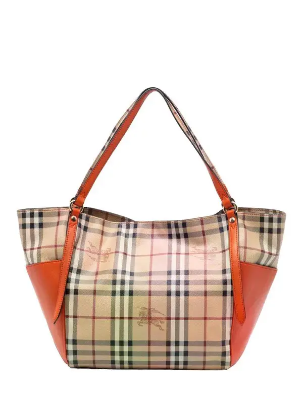 Burberry Haymarket Check Canterbury Tote Bag - Orange
