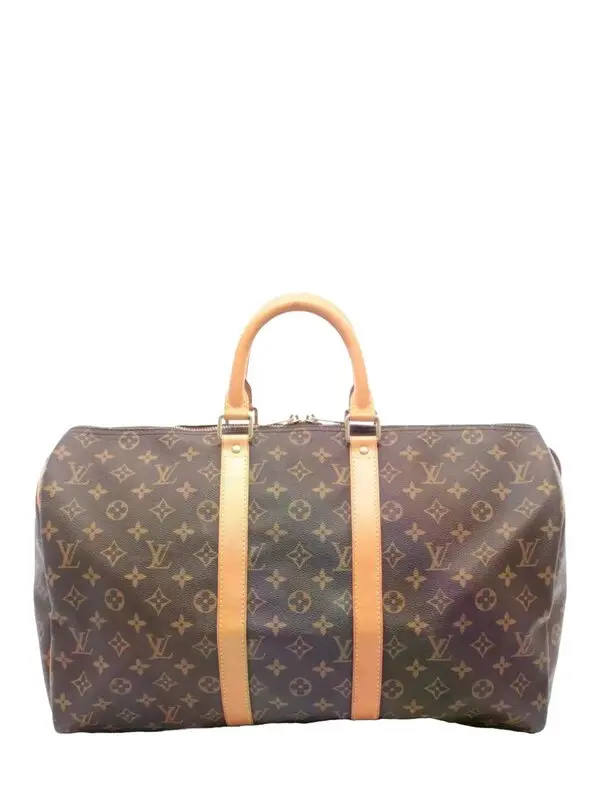 LOUIS VUITTON 1998 Monogram Keepall 45 Travel Bag - Brown