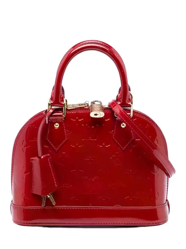 LOUIS VUITTON Monogram Vernis Alma Bb - Red