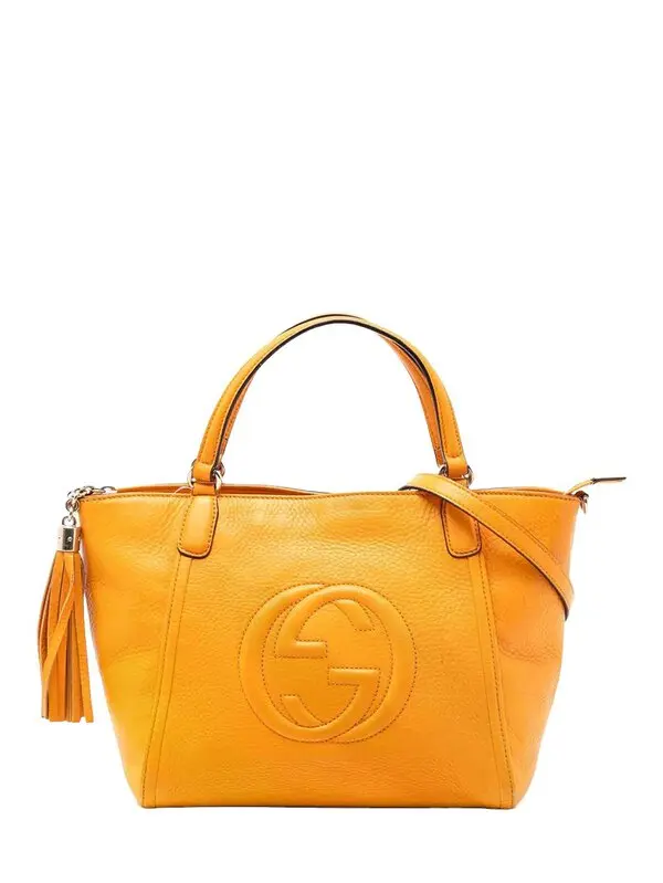 Gucci Small Calfskin Soho Cellarius Satchel - Yellow
