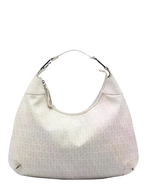 Fendi 2000-2010 Zucchino Spalmati Hobo Bag - White