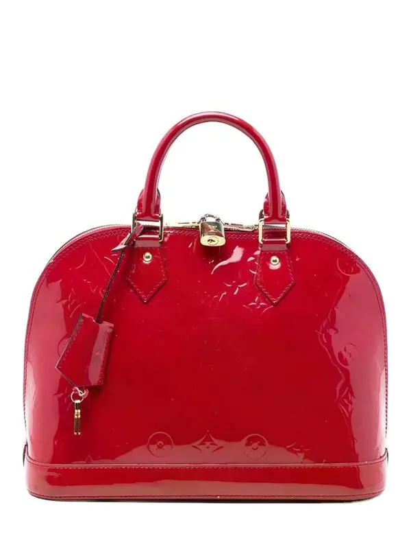 LOUIS VUITTON 2013 Monogram Vernis Alma Pm Handbag - Red