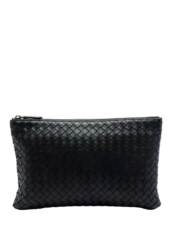 Bottega Veneta Nappa Intrecciato Clutch Bag - Black