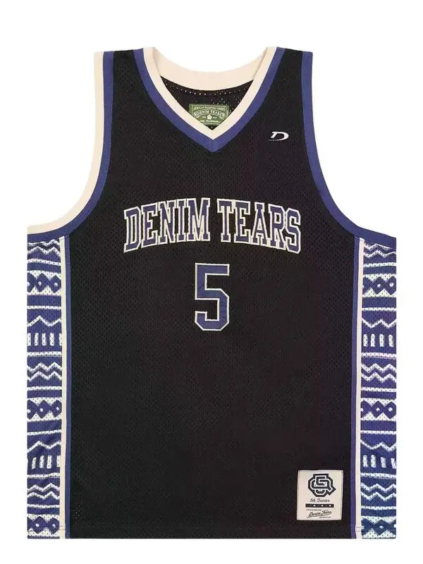 DENIM TEARS Game Number-appliqué Tank - Black