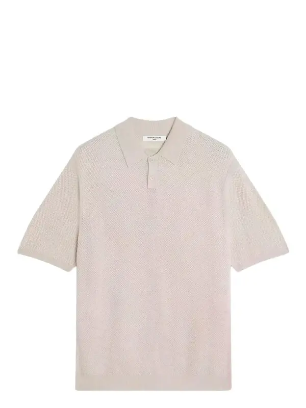 Maison Kitsuné Knitted Polo Shirt - Neutrals