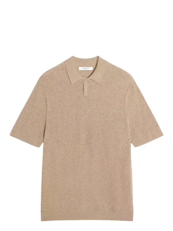 Maison Kitsuné Textured Polo Shirt - Neutrals