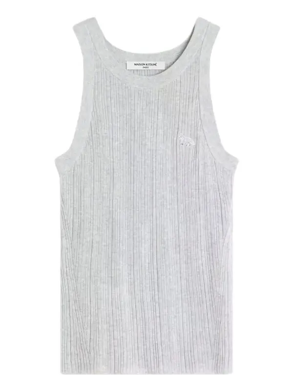 Maison Kitsuné Baby Fox Ribbed Tank Top - Grey