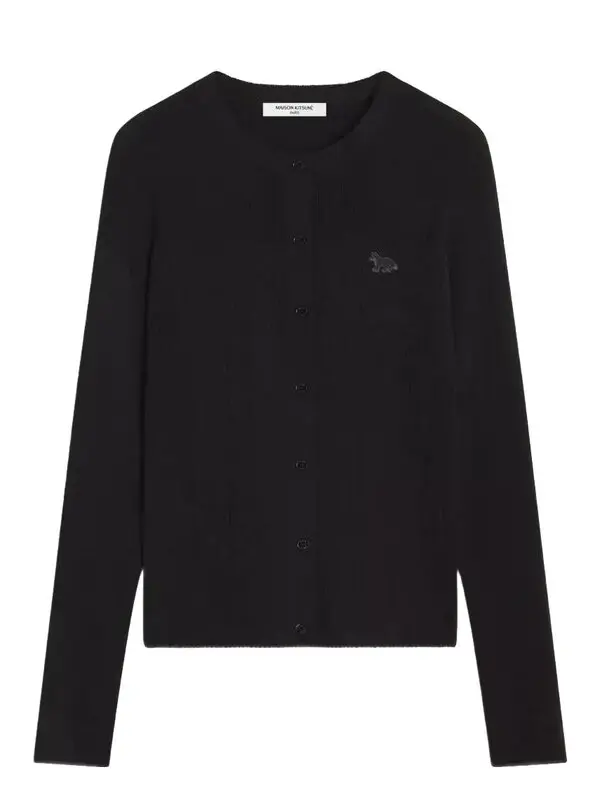 Maison Kitsuné Fox Patch Cardigan - Black
