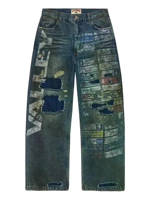 VALE FOREVER Distressed Jeans - Blue