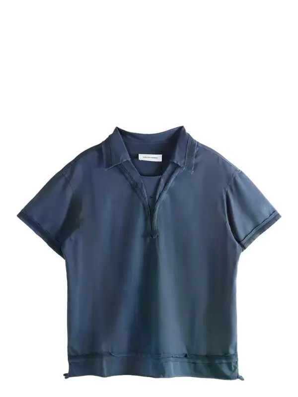 KIKO KOSTADINOV Raw-hem Cotton T-shirt - Blue