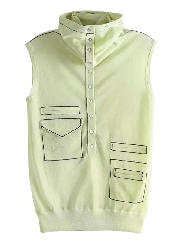 KIKO KOSTADINOV Kreiner Roll-neck Sleeveless Top - Green