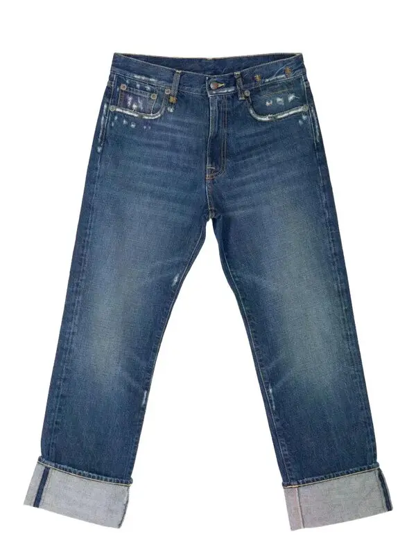 R13 Romeo Cuffed Jeans - Blue