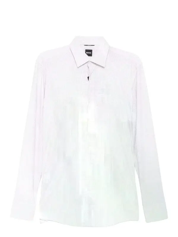 BOSS Geometric-print Shirt - White