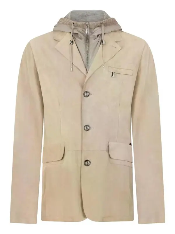 MOORER Hooded Jacket - Neutrals