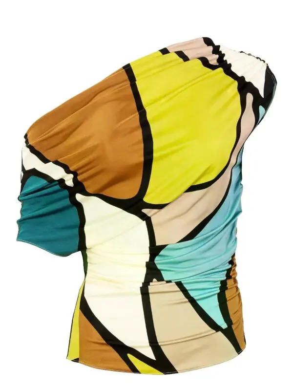 Silvia Tcherassi Indiana Abstract-print Blouse - Yellow