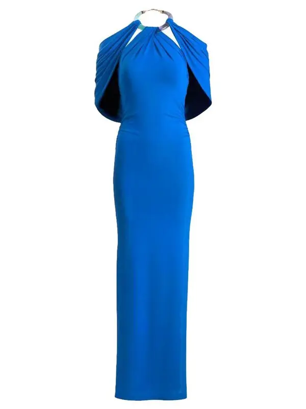 Silvia Tcherassi Odele Draped Maxi Dress - Blue