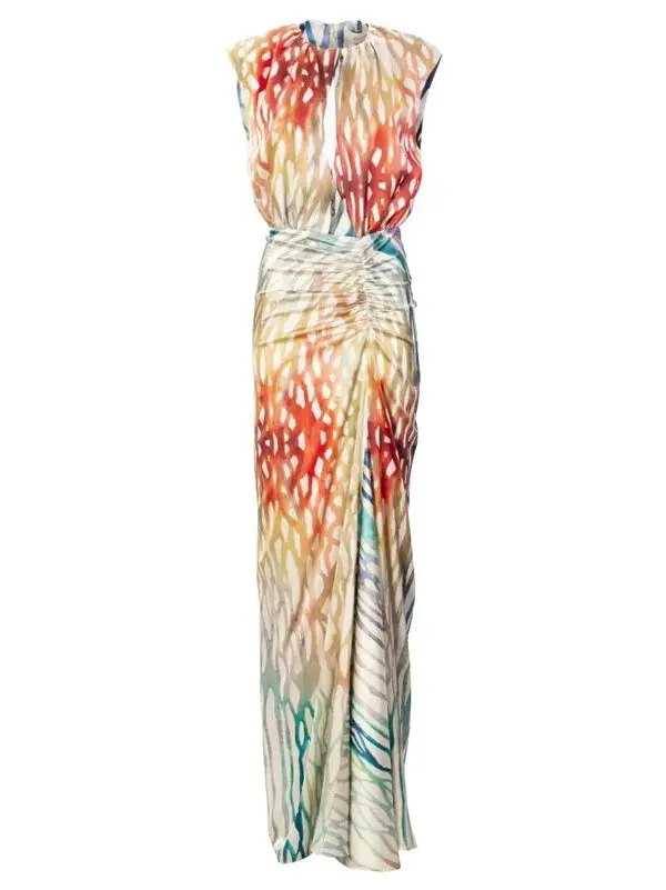Silvia Tcherassi Samaira Printed Maxi Dress - Neutrals