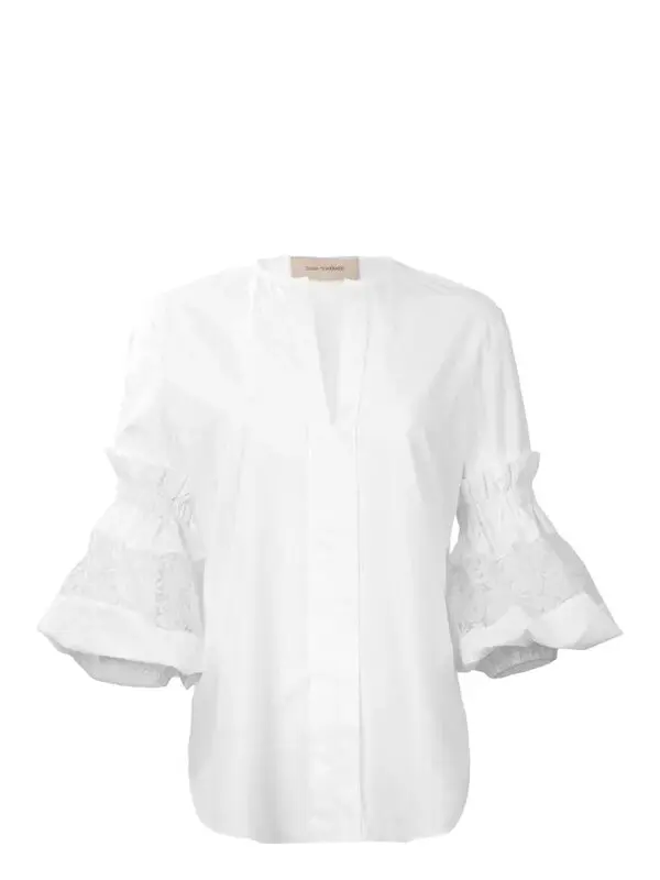 Silvia Tcherassi Nuru Lace Blouse - White