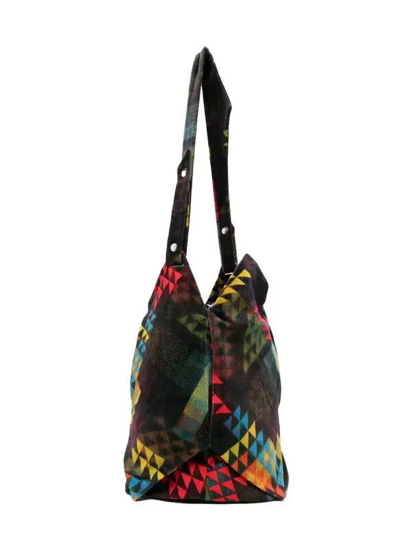 KIKO KOSTADINOV Kaleidoscope Check Shoulder Bag - Black