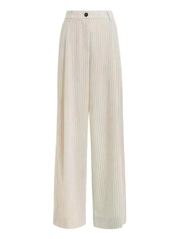 Essentiel Antwerp Josha Pinstripe Trousers - White