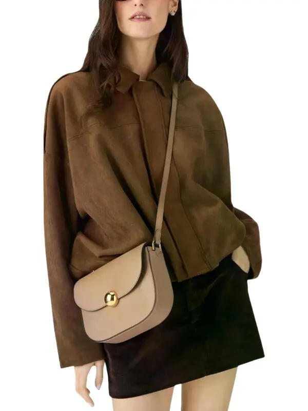 Furla Moonlight S Leather Shoulder Bag - Neutrals