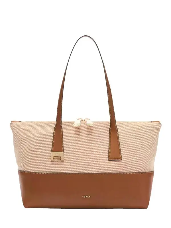 Furla Olivia M Panelled Tote Bag - Neutrals