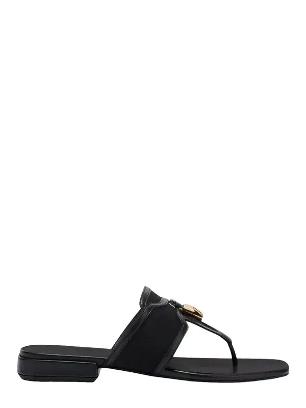 Furla Charm-detail Flat Sandals - Black
